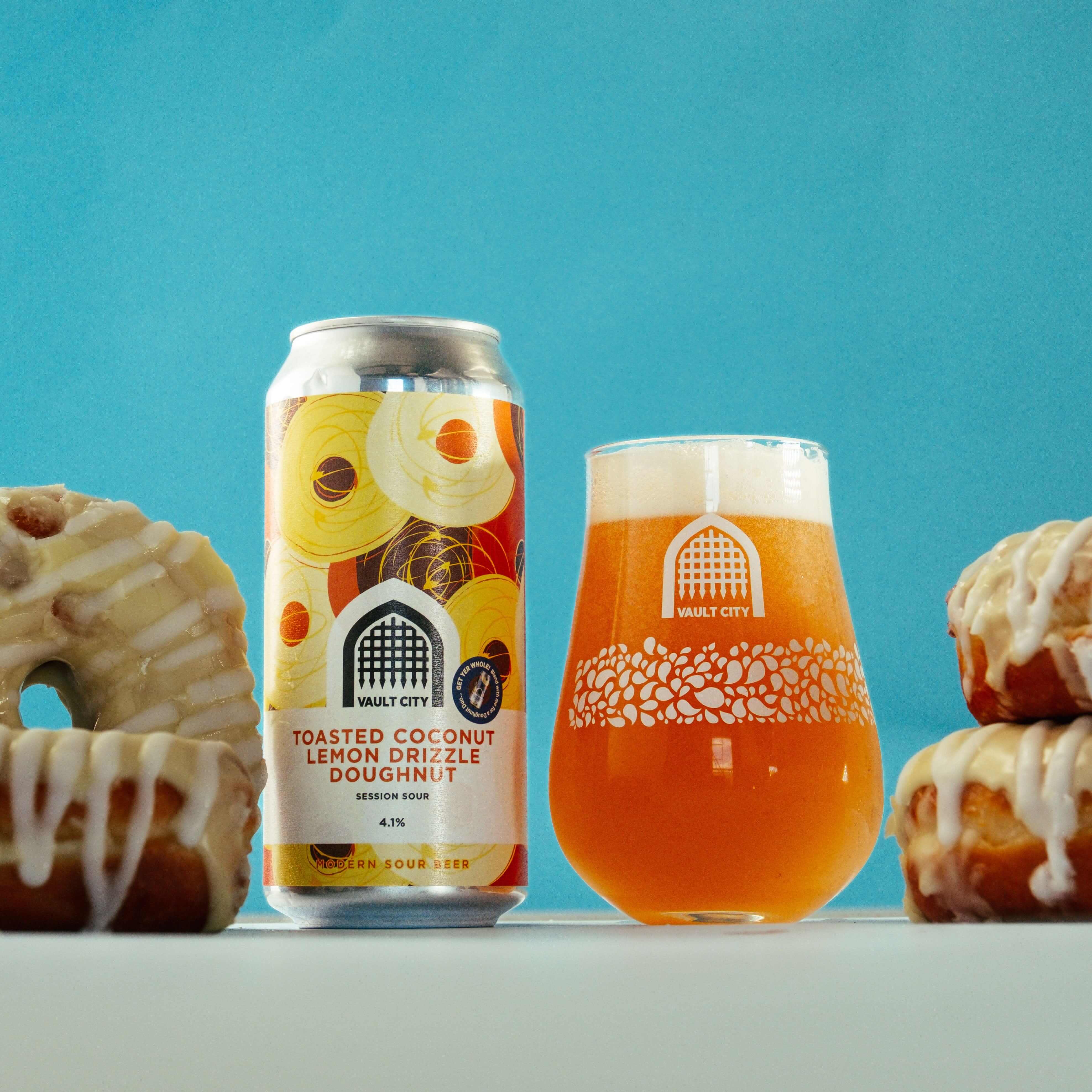 Toasted Coconut Lemon Drizzle Doughnut – Vault City Brewing