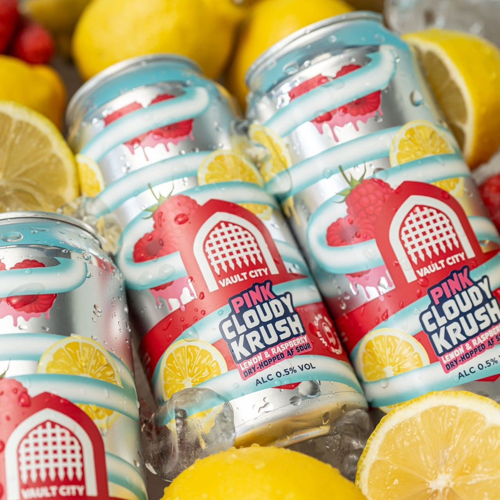 Pink Cloudy Krush, Dry-Hopped Raspberry Lemonade AF Sour – Vault City ...